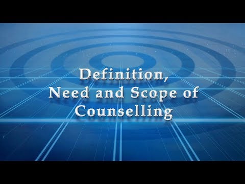 Definition and Scope of Counselling