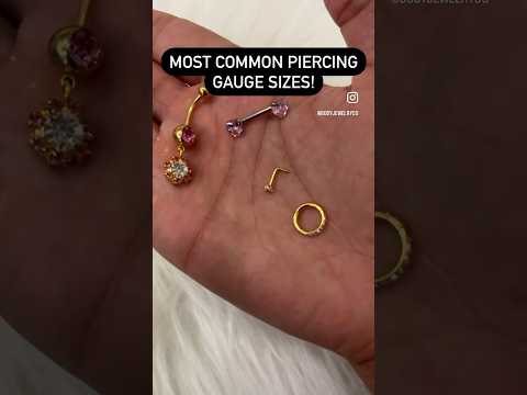 Most common piercing gauge sizes!
