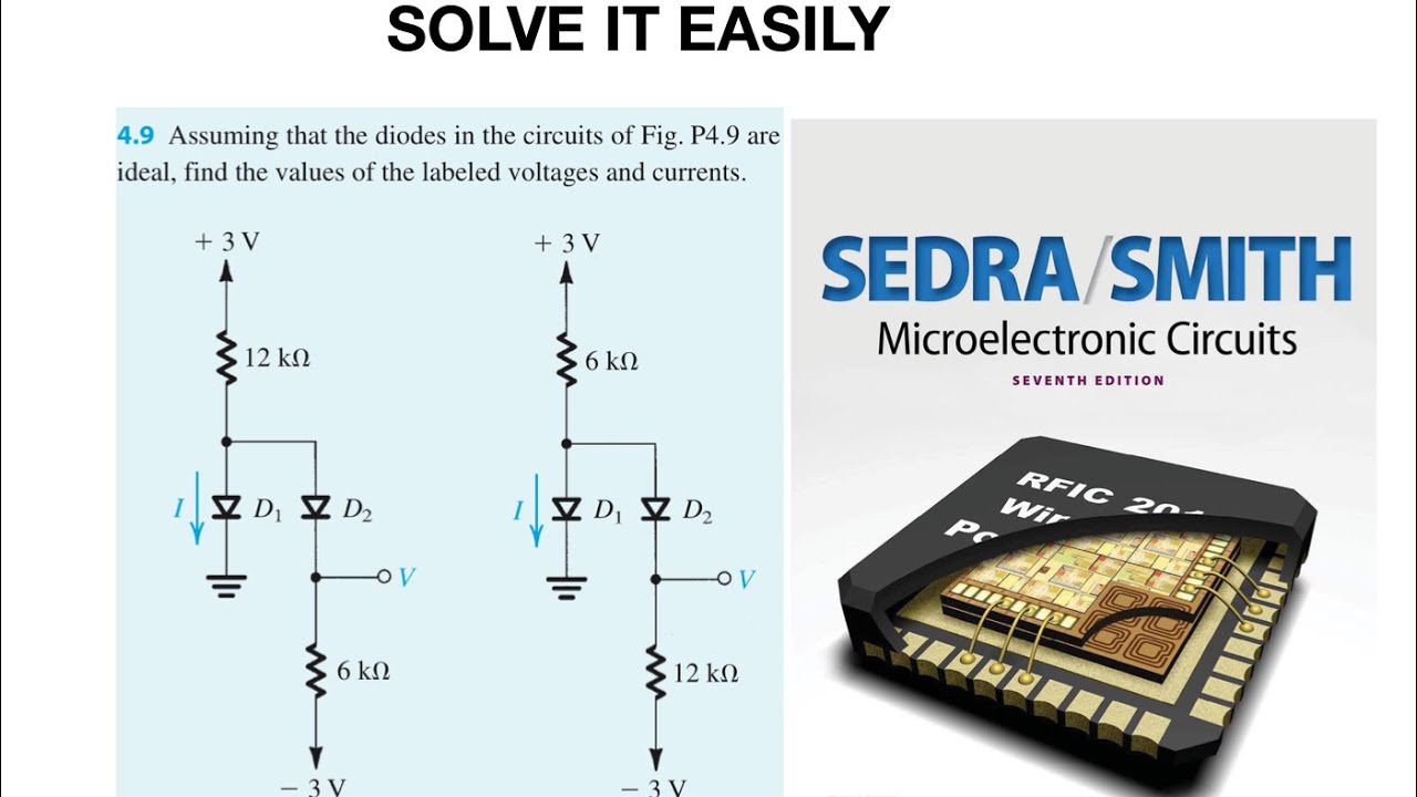 4.9 Assuming that the diodes in the circuits of Fig. P4.9 are ideal, find the values of the labeled