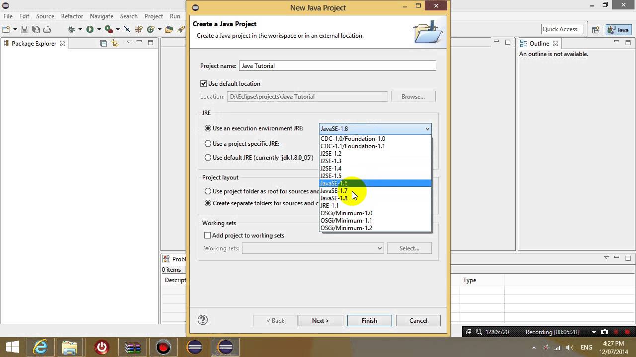 Java Programming with Eclipse lesson 2 - Install Eclipse and run the first program