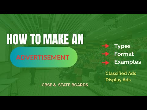 How to Make an Advertisement (Format, Types, Rules & Examples) #cbseClass11th #jkbose12 #AdWriting