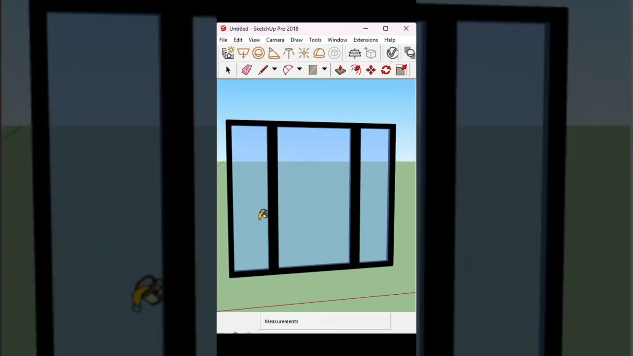 Window Wall Design  #architecture #drawing #sketchup #housedesign #sketchuptutorial #shorts