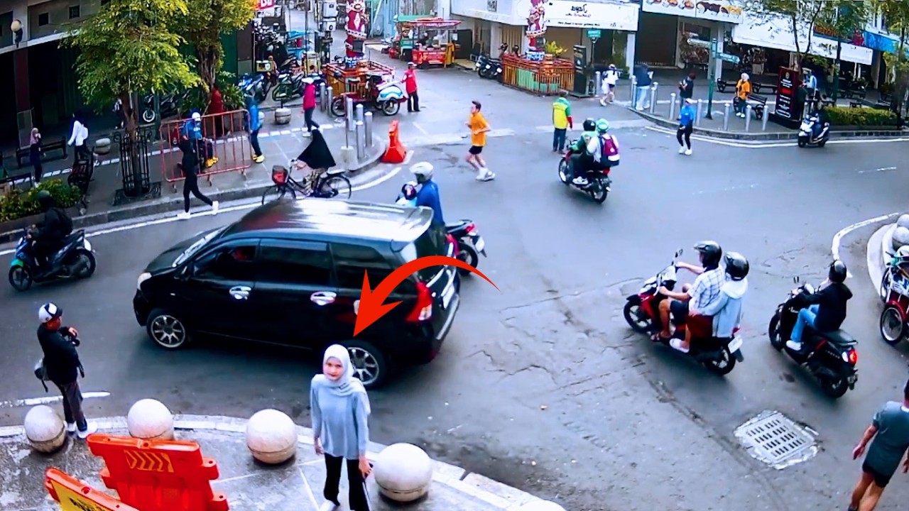 Aktivitas Di Pagi Hari Di Sebuah Persimpangan Jalan 🚗🏃‍♂️