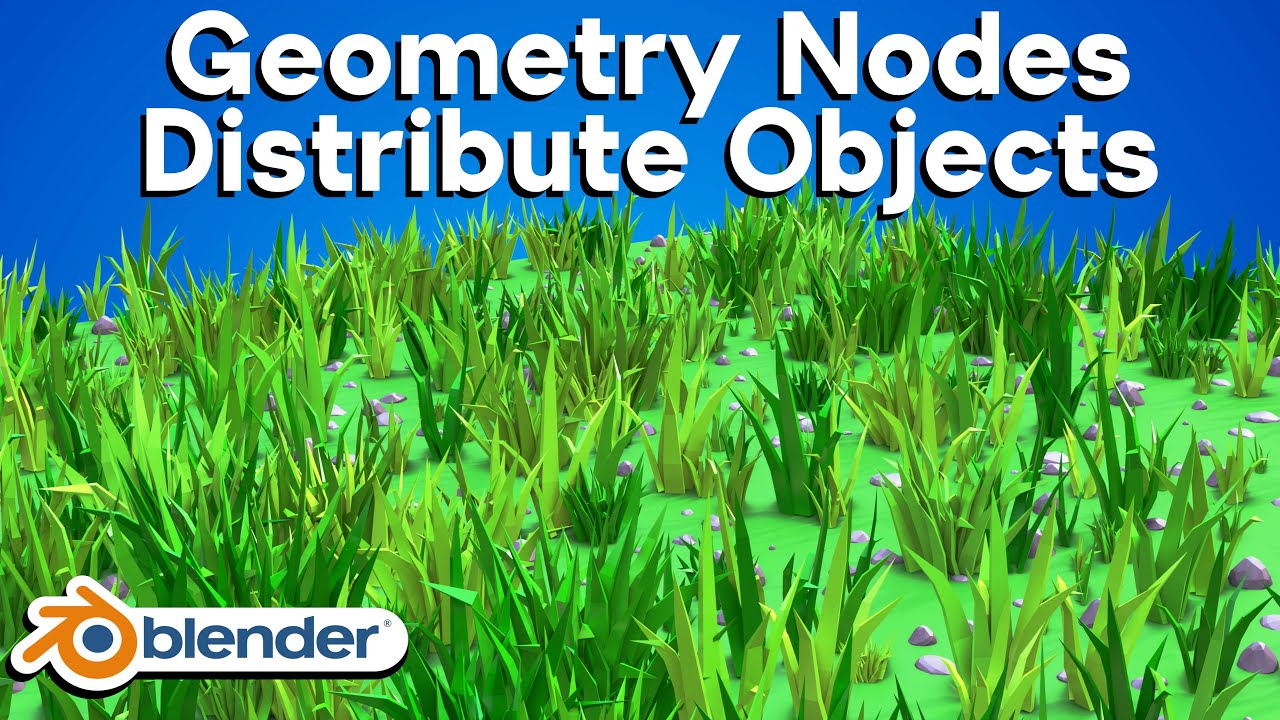 Distribute Objects on a Plane - Geometry Nodes Tutorial (Blender)