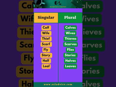 Singular VS Plural Nouns || Part 3 || ESL Advice