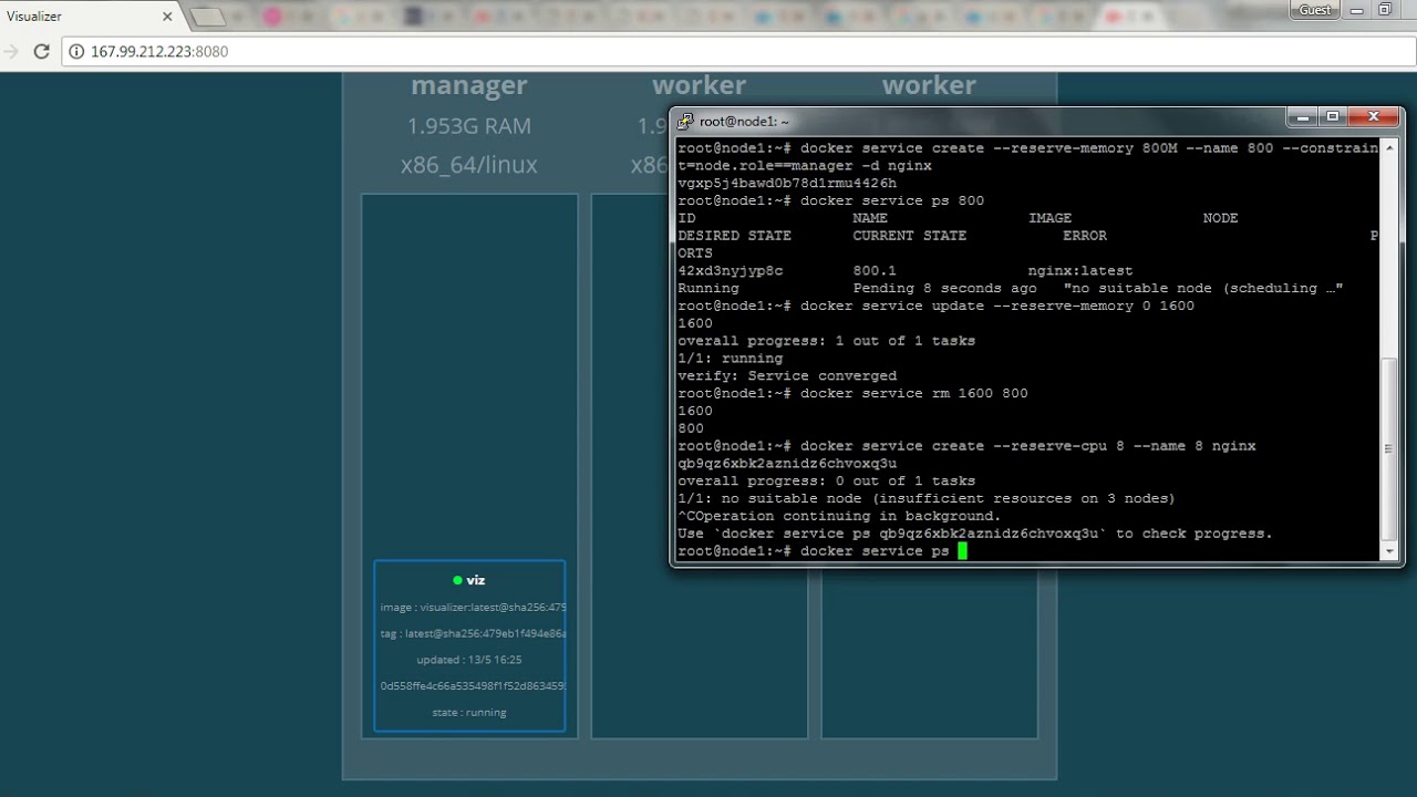 Docker containers limit and restriction demo