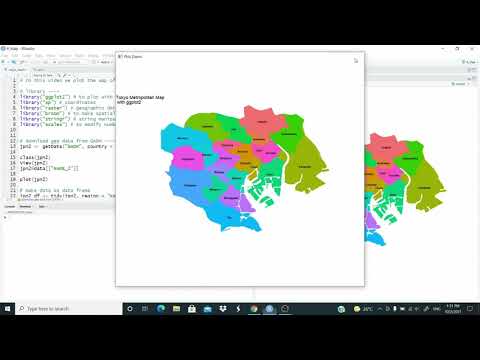 Maps with R: Tokyo map with ggplot2 | GADM geo data || 10