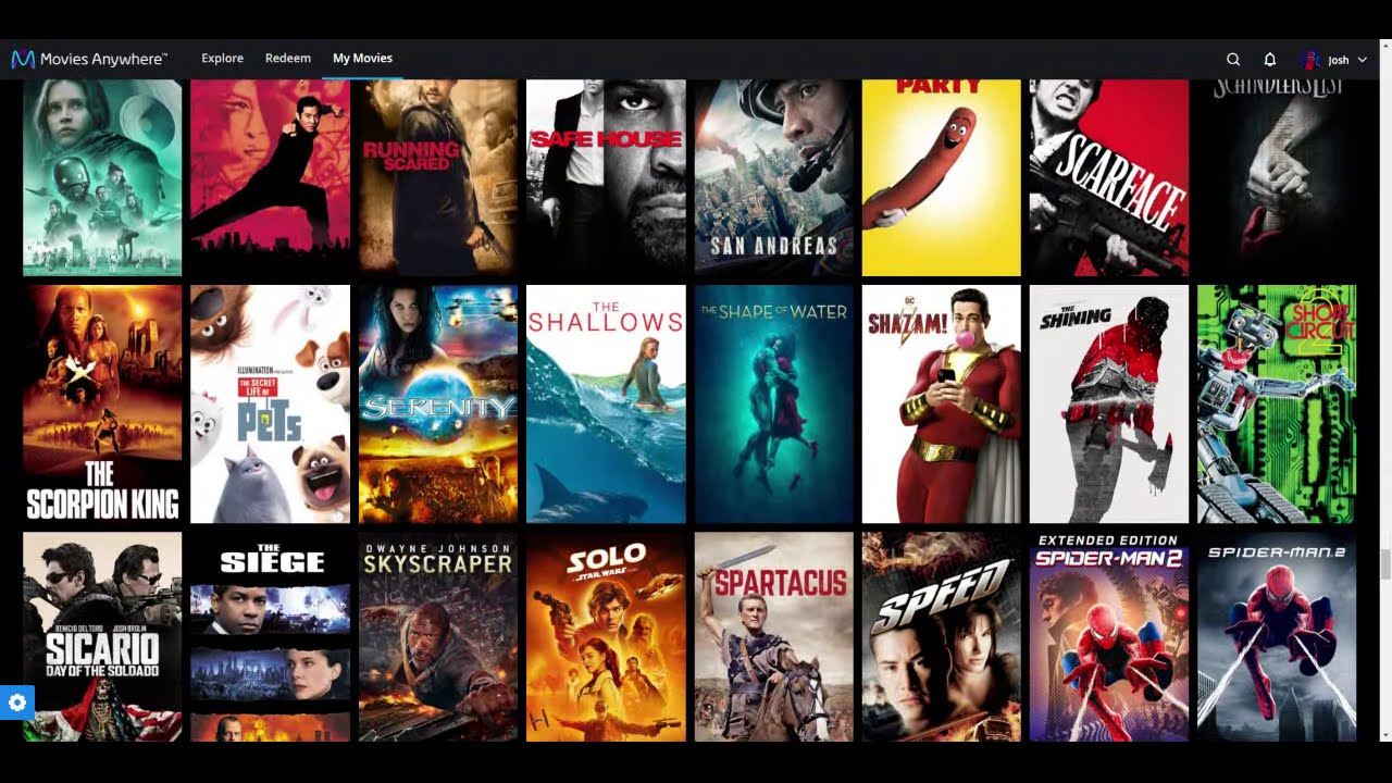 My Movies Anywhere Digital Movie Collection 460 Titles so far
