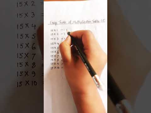 Easy Tricks of Multiplication Table -15