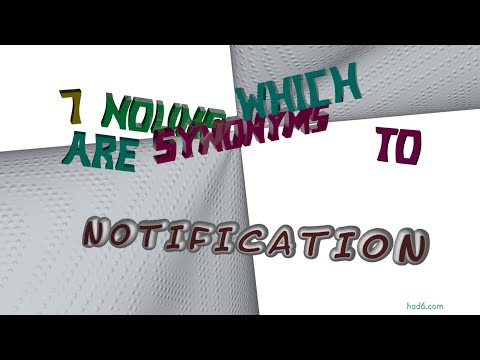 notification - 7 nouns which are synonym to notification (sentence examples)