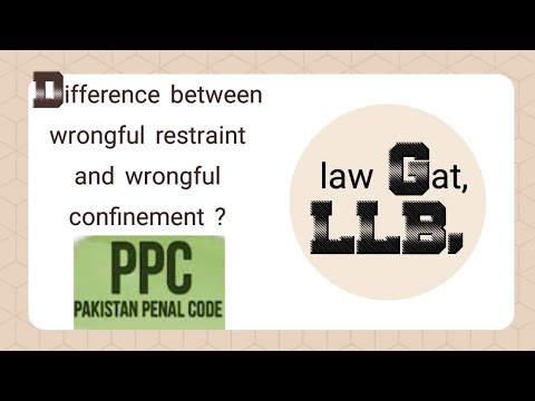 Wrongful Restraint and Wrongful Confinment. Urdu/Hindi for Judicial,law gat and for llb.