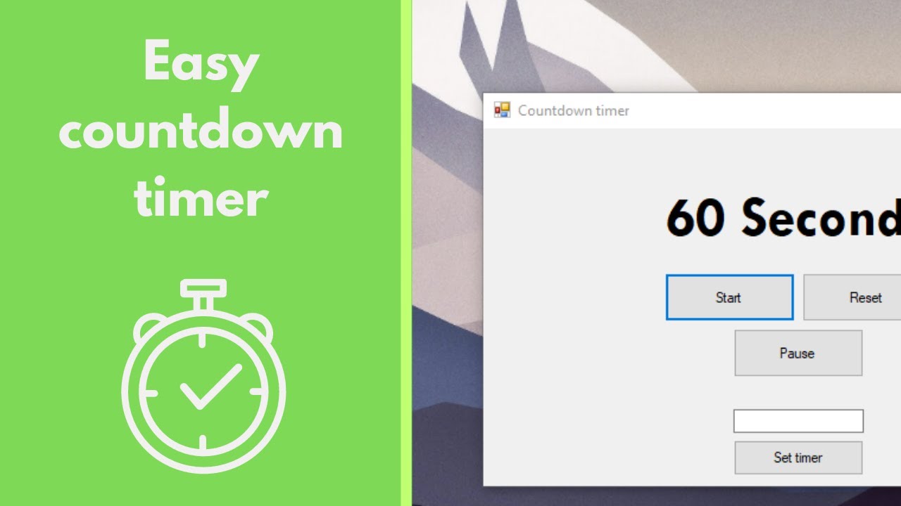 C# Countdown Timer - Easy Tutorial for Beginners!