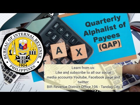 QUARTERLY ALPHALIST OF PAYEES (QAP)