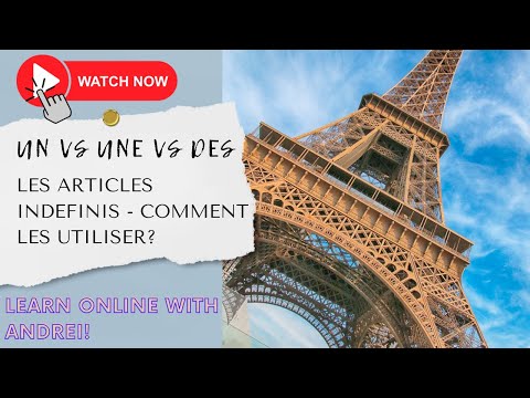 INDEFINITE ARTICLES IN FRENCH | LES ARTICLES INDEFINIS | LEARN FRENCH WITH ANDREI #learn #french