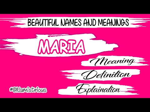 MARIA name meaning | MARIA meaning | MARIA name and meanings | MARIA means @Namistrious