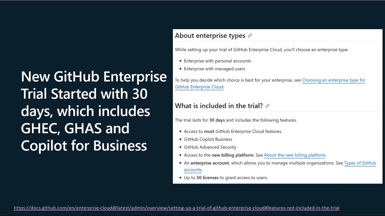GitHub Enterprise Trial with Managed User Setup