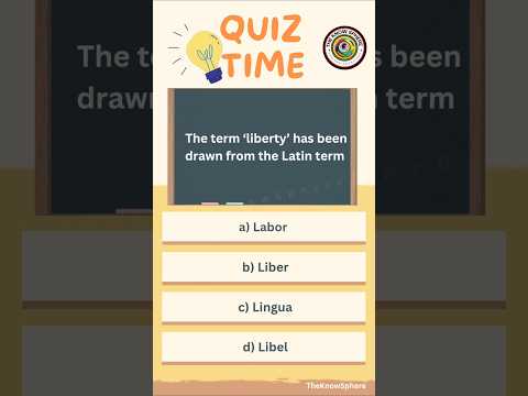 Liberty word derived from Latin? #quizzers #quiz #students #education #languagelearning #mcq