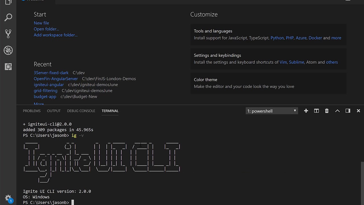 Getting Started with Angular and Ignite UI CLI