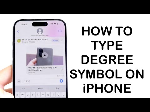 How To Type Degree Symbol On iPhone!