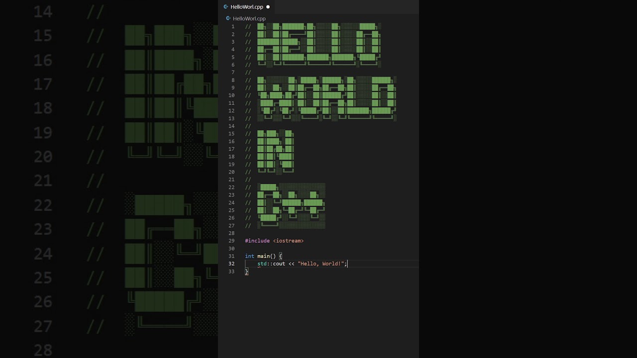Hello World in C++ #Shorts