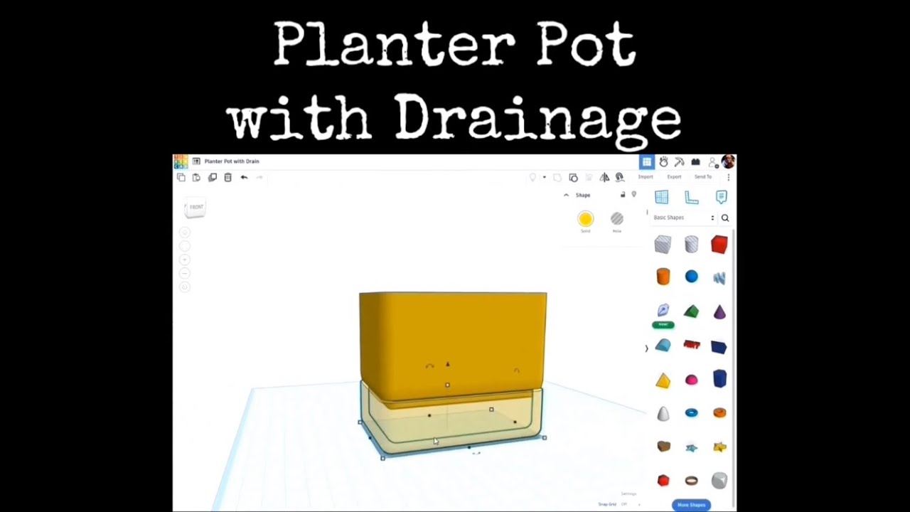 TinkerCAD Tips!  Planter Pot with Drainage.           #tinkercad #caddesign #3dprintable #3dprinting