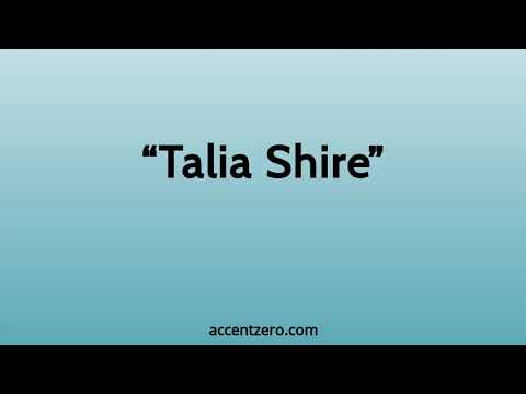 Pronounce "Talia Shire" - South Korean accent vs. native U.S.