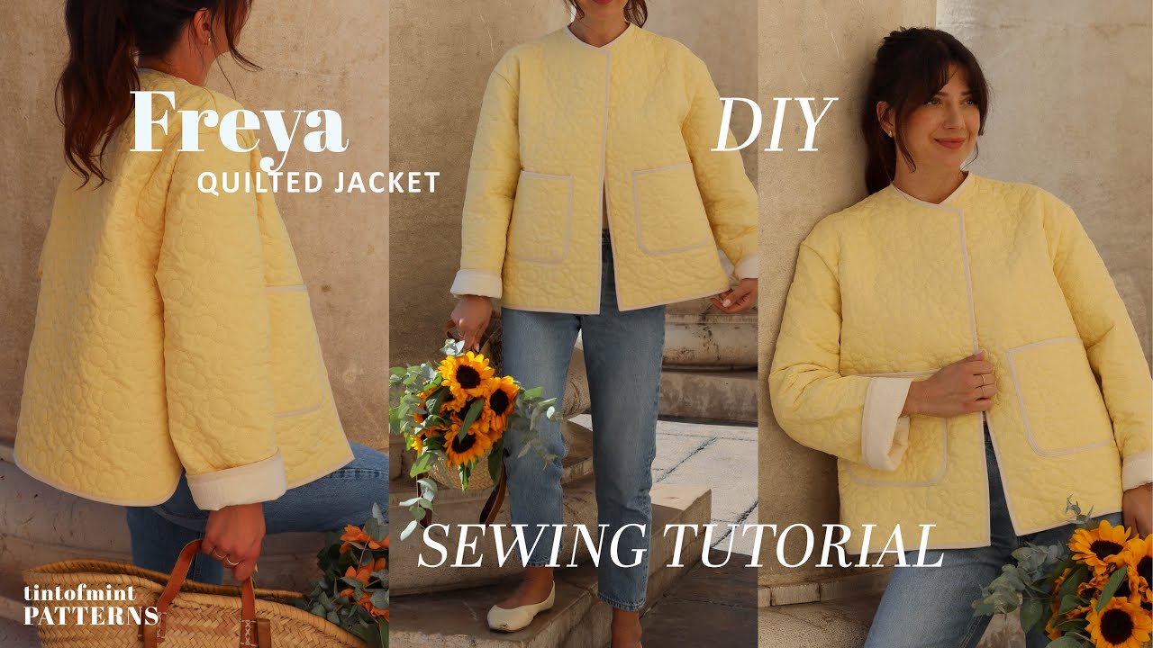 Freya Quilted Jacket | DIY Yellow Quilted Jacket | Step by Step Sewing Tutorial