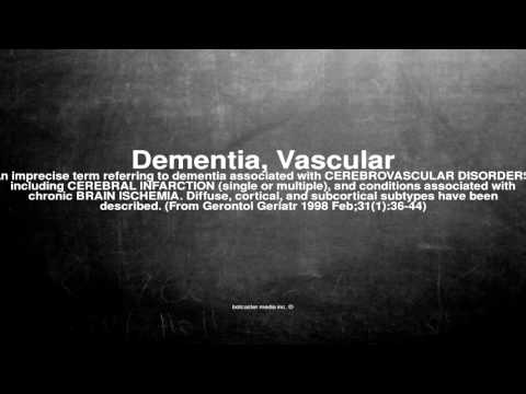 Medical vocabulary: What does Dementia, Vascular mean