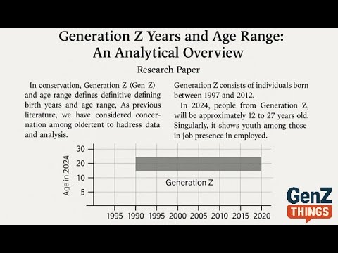 Generation Z Years (1997–2012) and Age Range Analysis: A Definitive Research Study