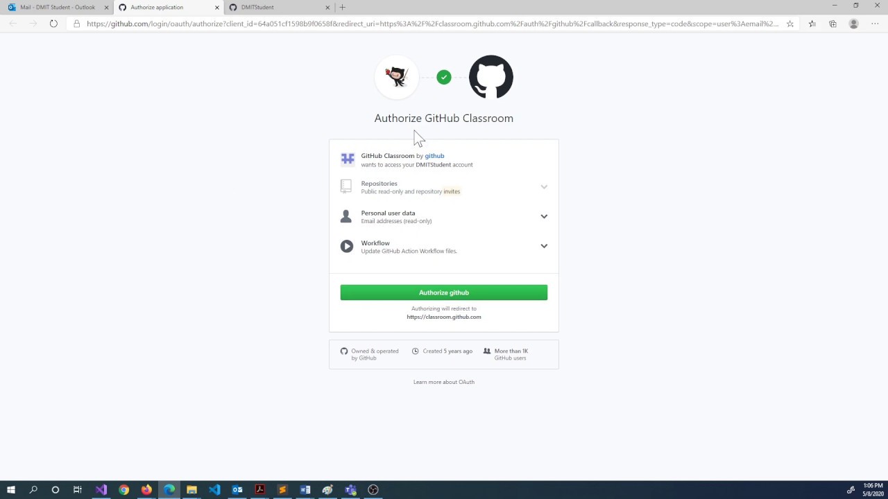How-To: Accept a GitHub Classroom assignment