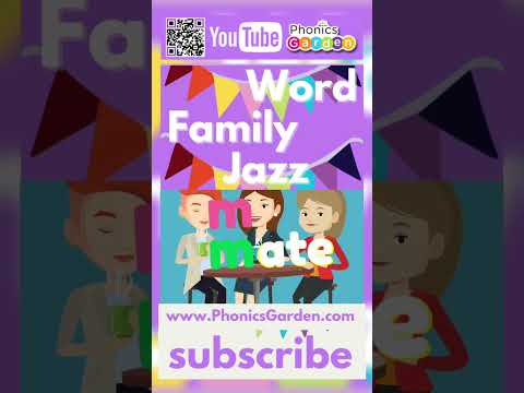 ATE | Word Family Jazz | Rhyming Words | Phonics Garden