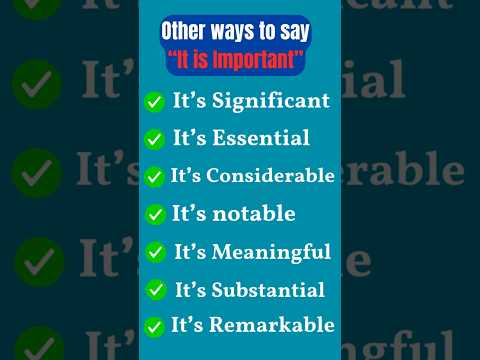 Other Ways to Say “It’s Important” – Enhance Your English Vocabulary #englishclass