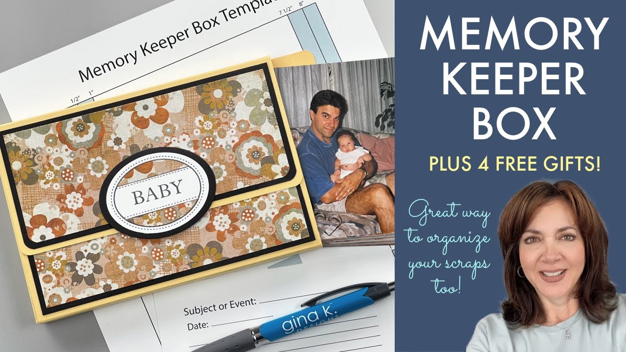Memory Keeper Box PLUS 4 FREE gifts! Great Way to Organize Your Scraps Too!