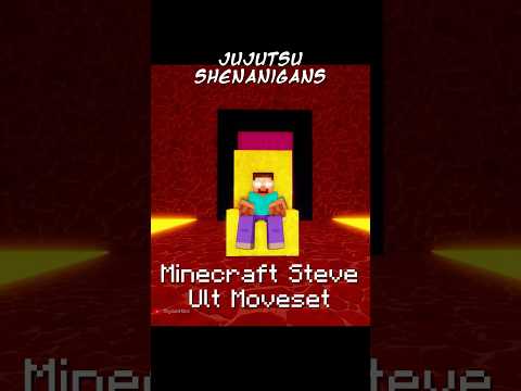 MINECRAFT STEVE MOVESET IN JUJUTSU SHENANIGANS 2 #roblox #jjk #jujutsukaisen #memes #shorts #anime