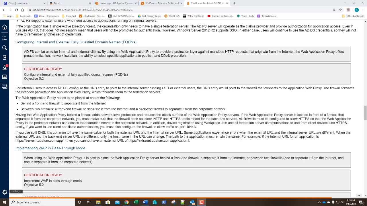 70-742 Lesson 14 Implementing Web Application Proxy (WAP)