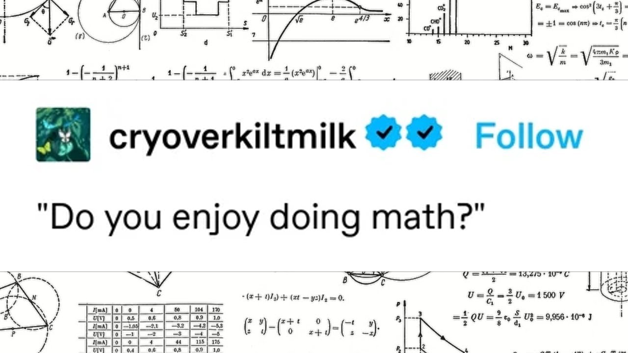 Do you enjoy doing math?
