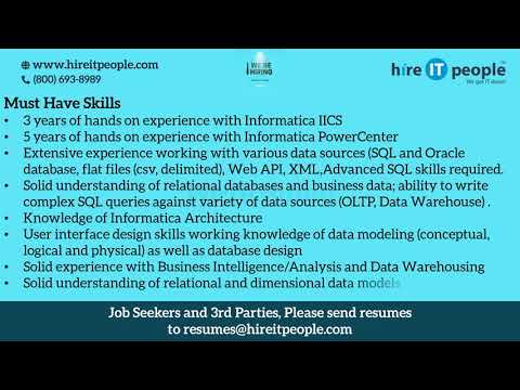 Data Management - Data Integration Jobs | Informatica Jobs | DEARBORN, MI | Job ID 32301 |