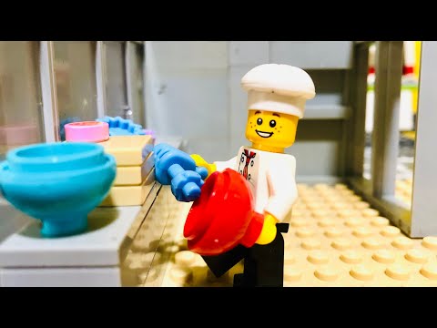 Lego Strawberry Icing Cake (Lego Cooking)