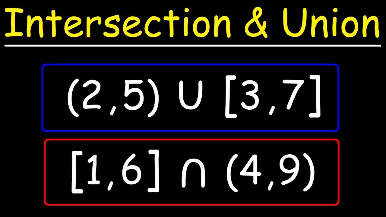 How To Find The Intersection and Union of Two Intervals