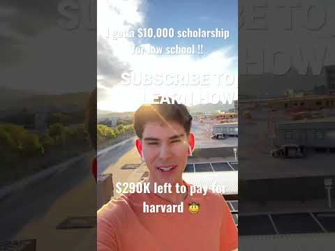 I got a $10,000 scholarship for law school !!!