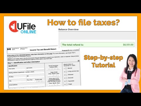 How to file taxes in 2025 (tax year 2024) in Canada? UFile step-by-step tutorial! Tax return.