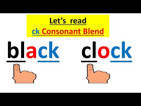 5 Letter Words With Ck Consonant blend/Digraph