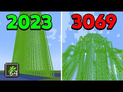 minecraft plant physics in 2023 vs 3069