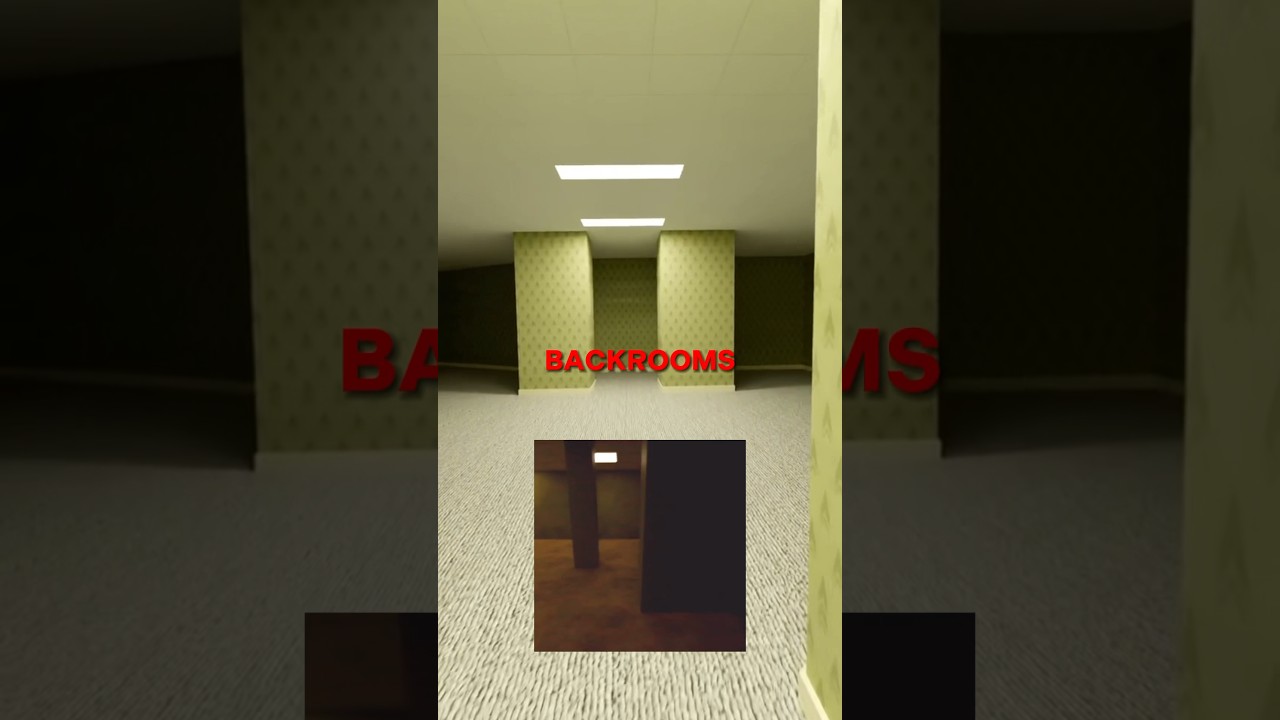 ⚠️😰How To NO CLIP Into The BACKROOMS - Found Footage😰⚠️ #backrooms #creepypasta #shorts