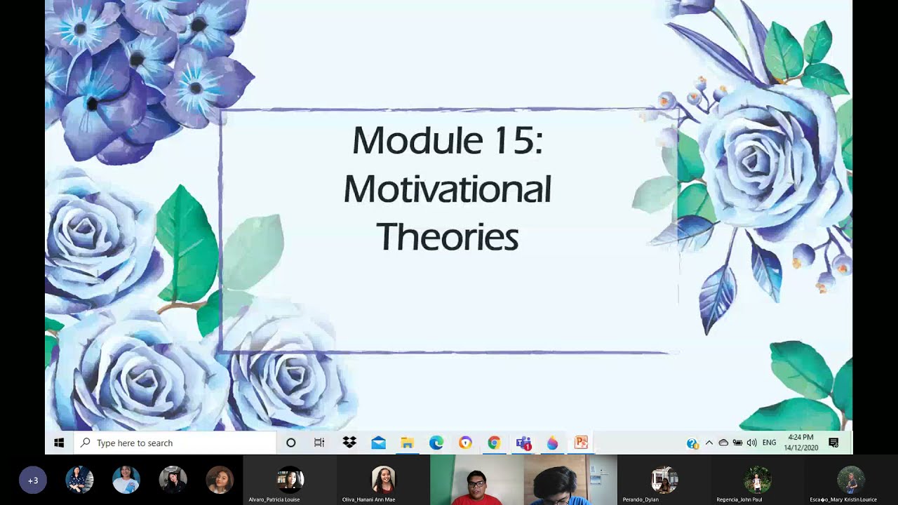 Organization and Management Module 15: Motivation Theories