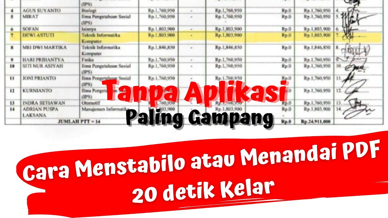 Cara Menstabilo File PDF tanpa Aplikasi | Non ASN