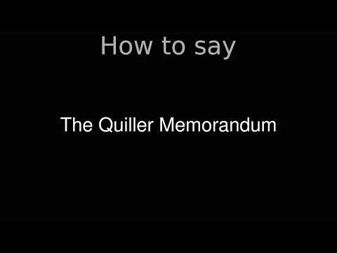 How to Pronounce correctly The Quiller Memorandum (Movie)