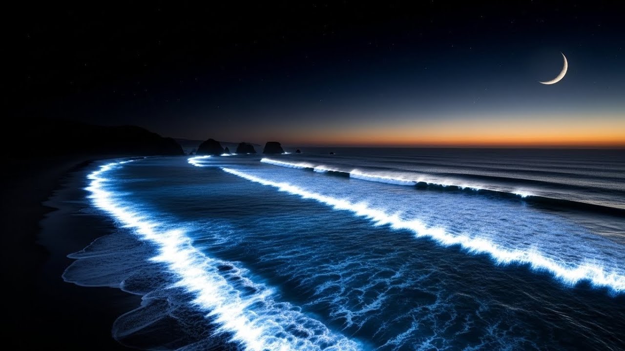 🌊 Gentle Ocean Rhythm 🌙 Soft Waves for Deep Rest and Night Relaxation