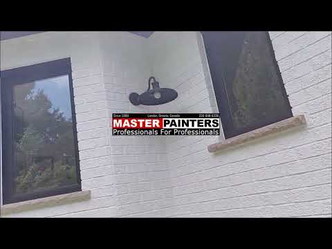 MASTER PAINTERS LONDON ONTARIO - Chantilly Lace OC-65 Brick Painting in Mount Brydges & London, Ont.