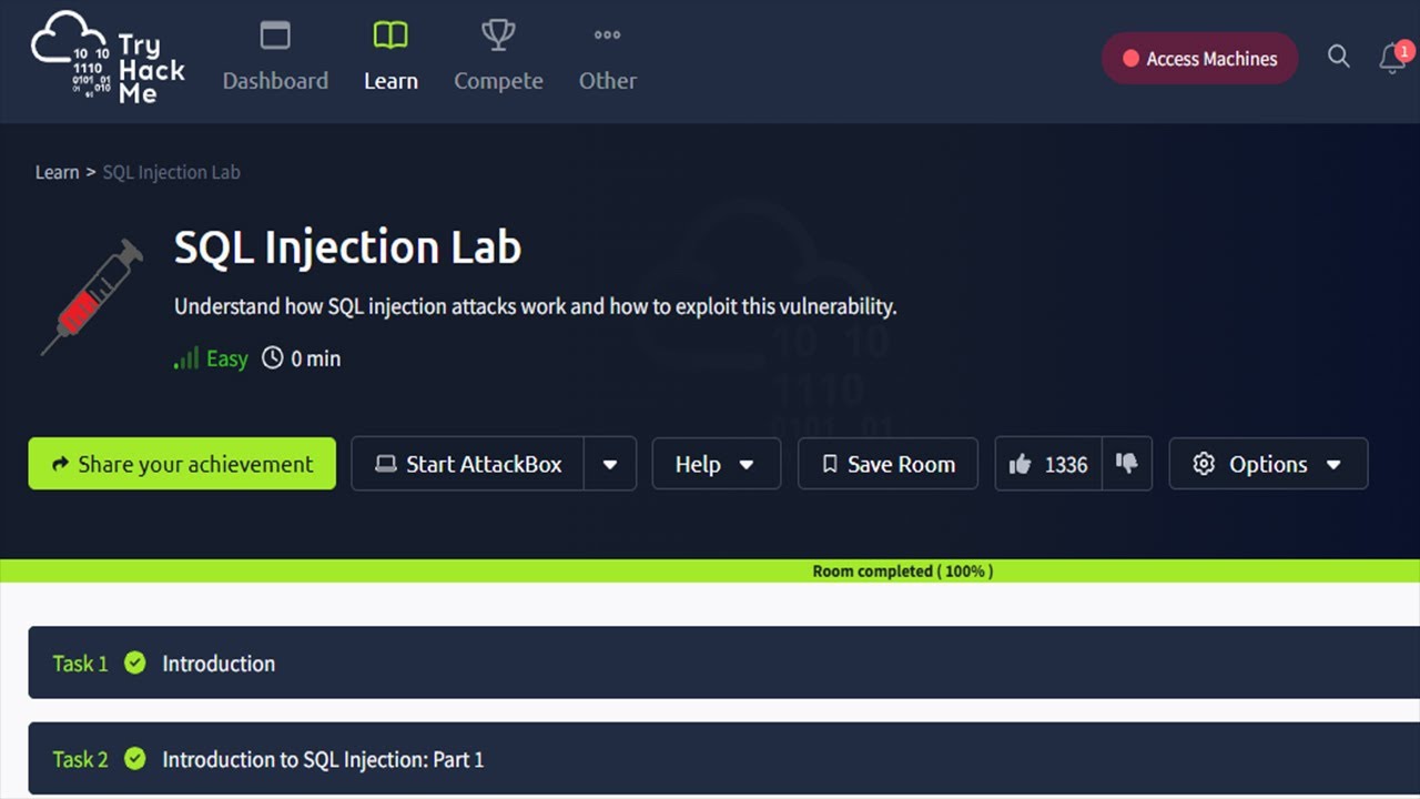 SQL Injection Lab TryHackMe Full Walkthrough (Step-by-Step)